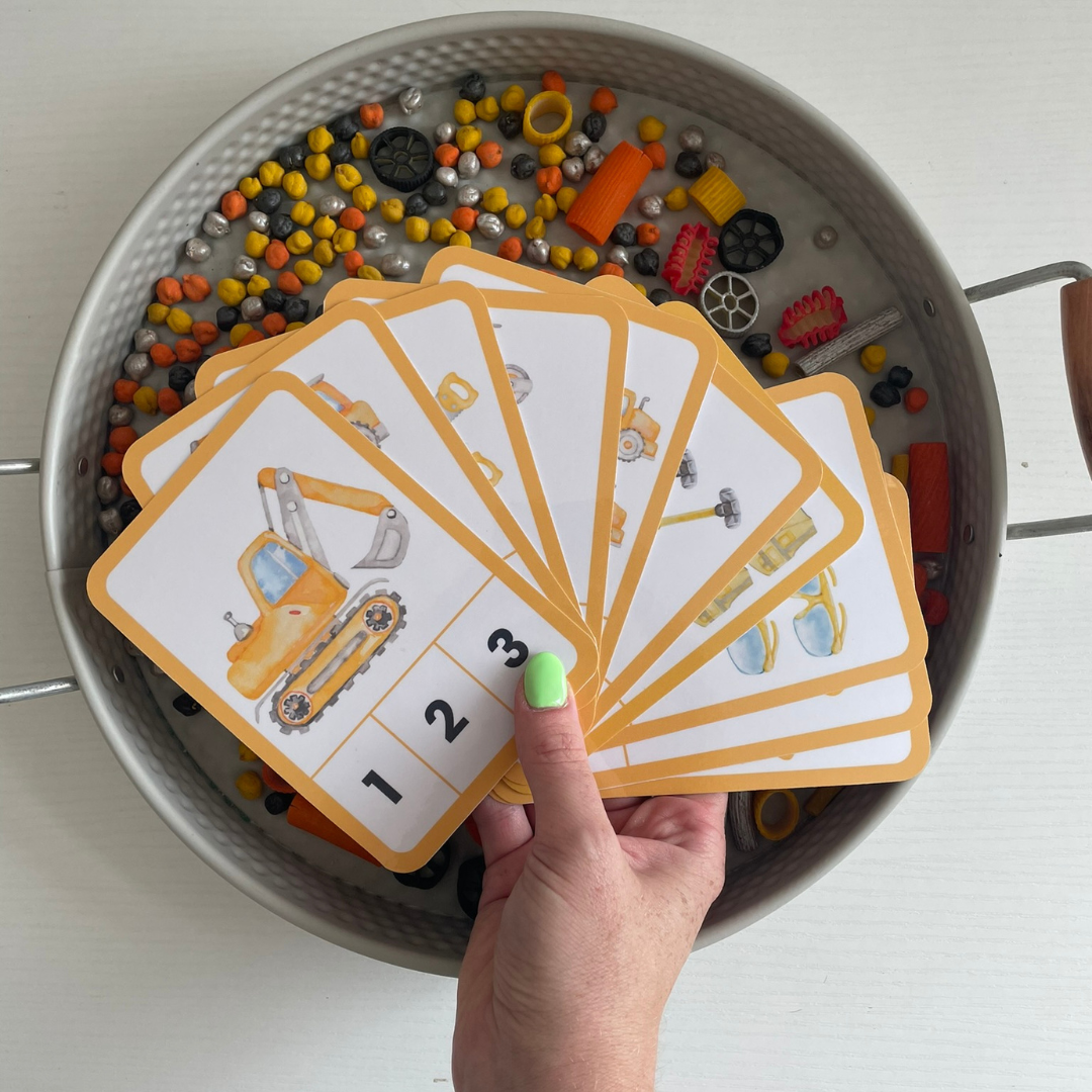 Construction Count & Clip Flashcards – Play Craft Grow
