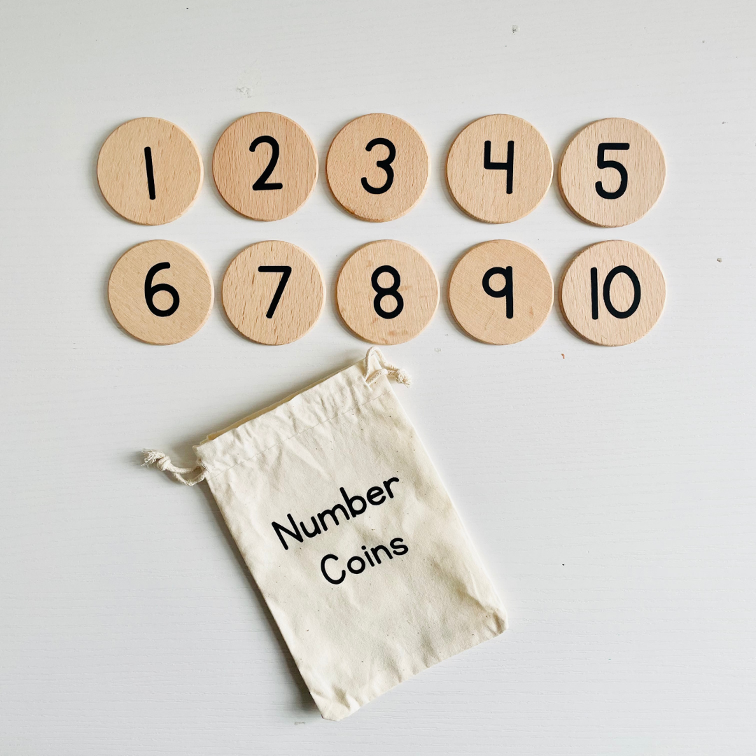 Numbers Wooden Coins Set – Play Craft Grow
