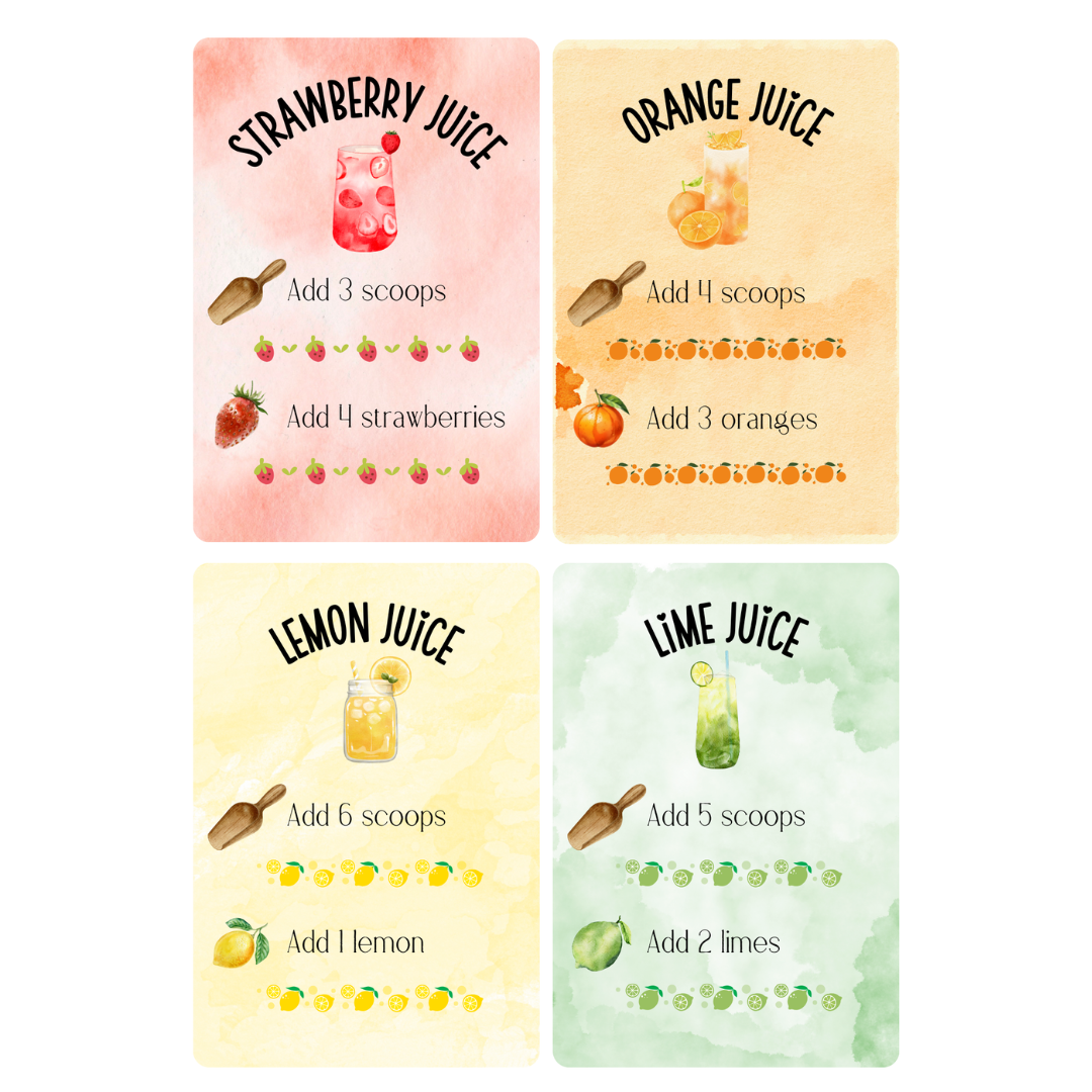Fruit Juice Flashcards – Play Craft Grow